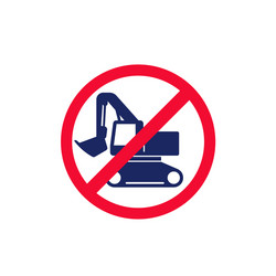Warning Excavator Signs Vector Images (over 980)