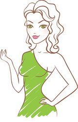 Beautiful woman Royalty Free Vector Image - VectorStock