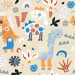 Cute african animals childish seamless pattern Vector Image