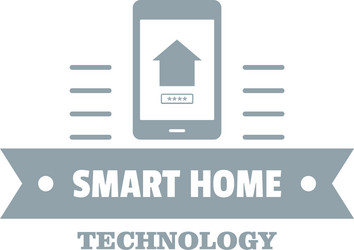 Smart monitoring logo simple gray style Royalty Free Vector