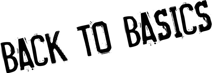 Back to basics rubber stamp Royalty Free Vector Image