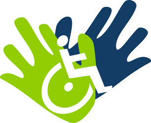 Disability care template set Royalty Free Vector Image