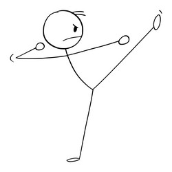 Stickman Kick Vector Images (75)