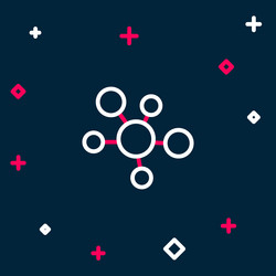 Pop art mind map infographic icon isolated Vector Image