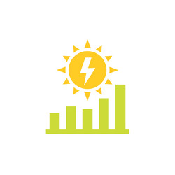 Solar energy production level icon Royalty Free Vector Image
