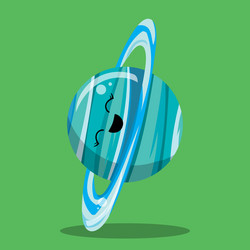 Solar system planets smiley neptune 11 Royalty Free Vector