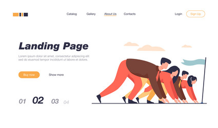 Career competition metaphor Royalty Free Vector Image