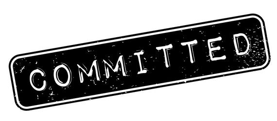 Committed rubber stamp Royalty Free Vector Image