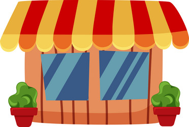 Cartoon colorful storefront Royalty Free Vector Image