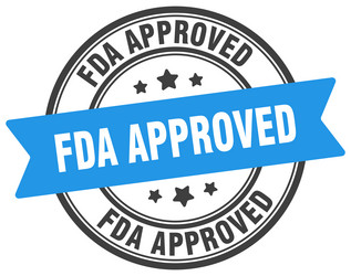 Fda approved stamp label Royalty Free Vector Image
