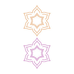 Simple flower sign symbol logo Royalty Free Vector Image