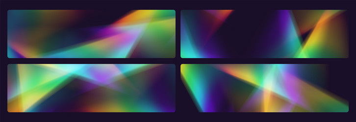 Rainbow refraction overlay prism light effect Vector Image