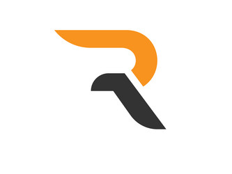 Racing initial logo r simple minimalist Royalty Free Vector