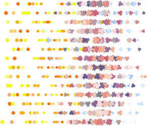 Graphic colored abstract overlapping star shape Vector Image