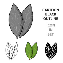 Laurus icon in cartoon style isolated on white Vector Image