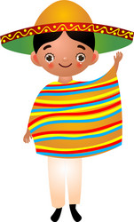 Boy Poncho Mexican Vector Images (60)