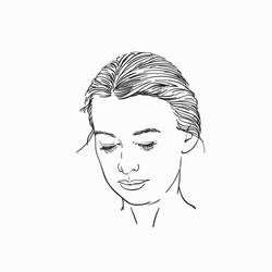 Woman Looking Down Vector Images (over 430)