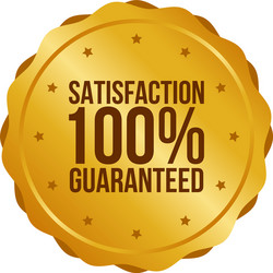 Guaranteed premium quality gold sign round label Vector Image