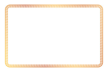 Simple gold golden basic shape frame Royalty Free Vector