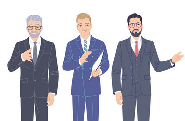 Business team set Royalty Free Vector Image - VectorStock