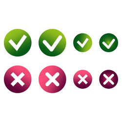Green ticks cross symbol stock image Royalty Free Vector