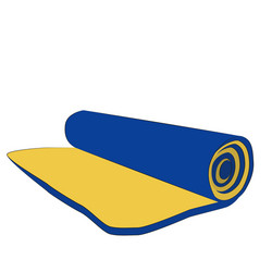 Purple yoga mat rolled up on a white background Vector Image