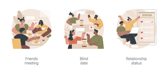 Social interactions abstract concept Royalty Free Vector