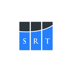 Srt letter logo design on black background Vector Image