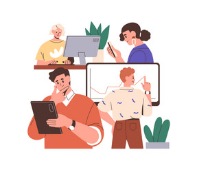 Female project manager Royalty Free Vector Image