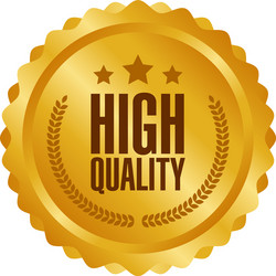 Guaranteed premium quality gold sign round label Vector Image