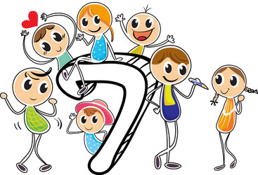 Printable number flashcards for teaching Vector Image