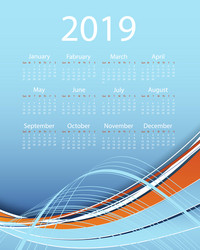 Colorful calendar design Royalty Free Vector Image