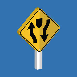 Divided Highway Traffic Sign Vector Images (over 130)