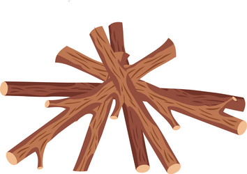 Pile of sticks Royalty Free Vector Image - VectorStock