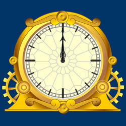 Dial victorian clock in the style of big ben Vector Image