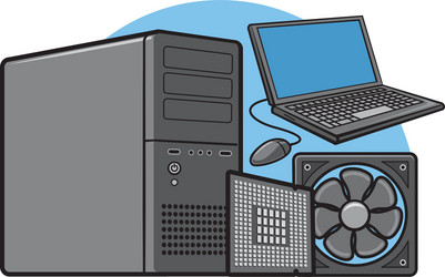 Computer equipment Royalty Free Vector Image - VectorStock