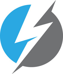 Thunderbolt lightning power energy icon Royalty Free Vector