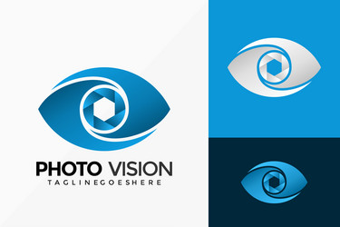 Eye vision logo design abstract emblem designs Vector Image