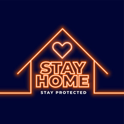 Stay home and safe advice background Royalty Free Vector