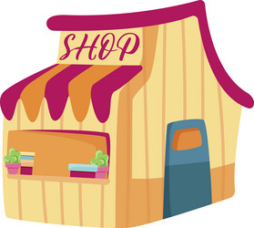 Cartoon colorful storefront Royalty Free Vector Image
