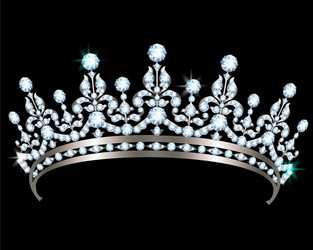 Diamond diadem Royalty Free Vector Image - VectorStock