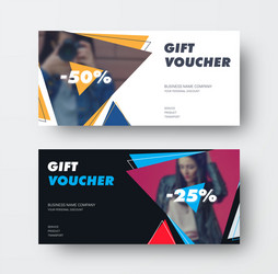 Gift card or voucher template Royalty Free Vector Image