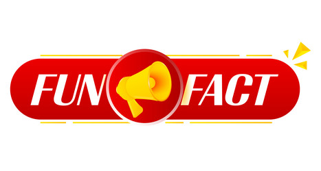 Fun fact text with 3d realistic megaphone Vector Image