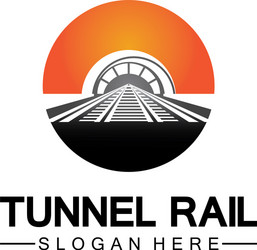 Simple rail logo icon design Royalty Free Vector Image