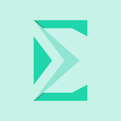 Sigma simple triangle geometric mosaic symbol Vector Image