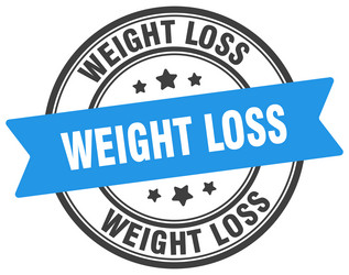 Weight loss stamp label Royalty Free Vector Image