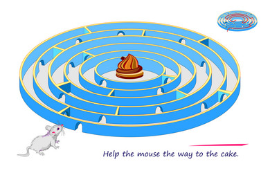 Best labyrinths which mouse can find the way Vector Image