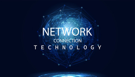 Abstract global dot network connection Royalty Free Vector