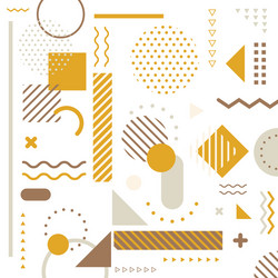 Abstract yellow lines waves pattern on white Vector Image