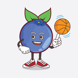 Blueberry fruit cartoon mascot character Vector Image